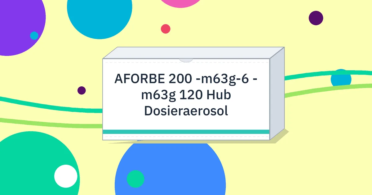 Symbolbild: Packung mit der Aufschrift AFORBE 200 -m63g-6 -m63g 120 Hub Dosieraerosol (PZN 19892952) – Verfügbarkeit und Bezug in Apotheken in Frankfurt am Main