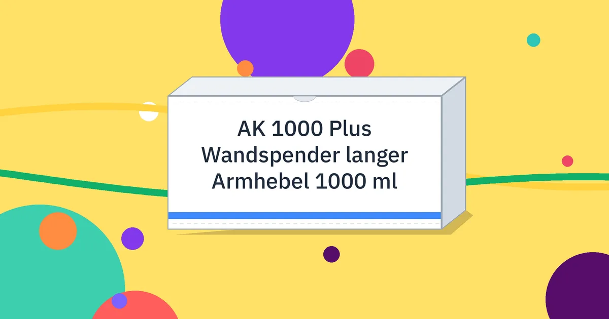 Symbolbild: Packung mit der Aufschrift AK 1000 Plus Wandspender langer Armhebel 1000 ml (PZN 15870847) – Verfügbarkeit und Bezug in Apotheken in Frankfurt am Main