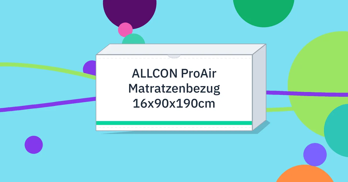 Symbolbild: Packung mit der Aufschrift ALLCON ProAir Matratzenbezug 16x90x190cm (PZN 02064731) – Verfügbarkeit und Bezug in Apotheken in Frankfurt am Main