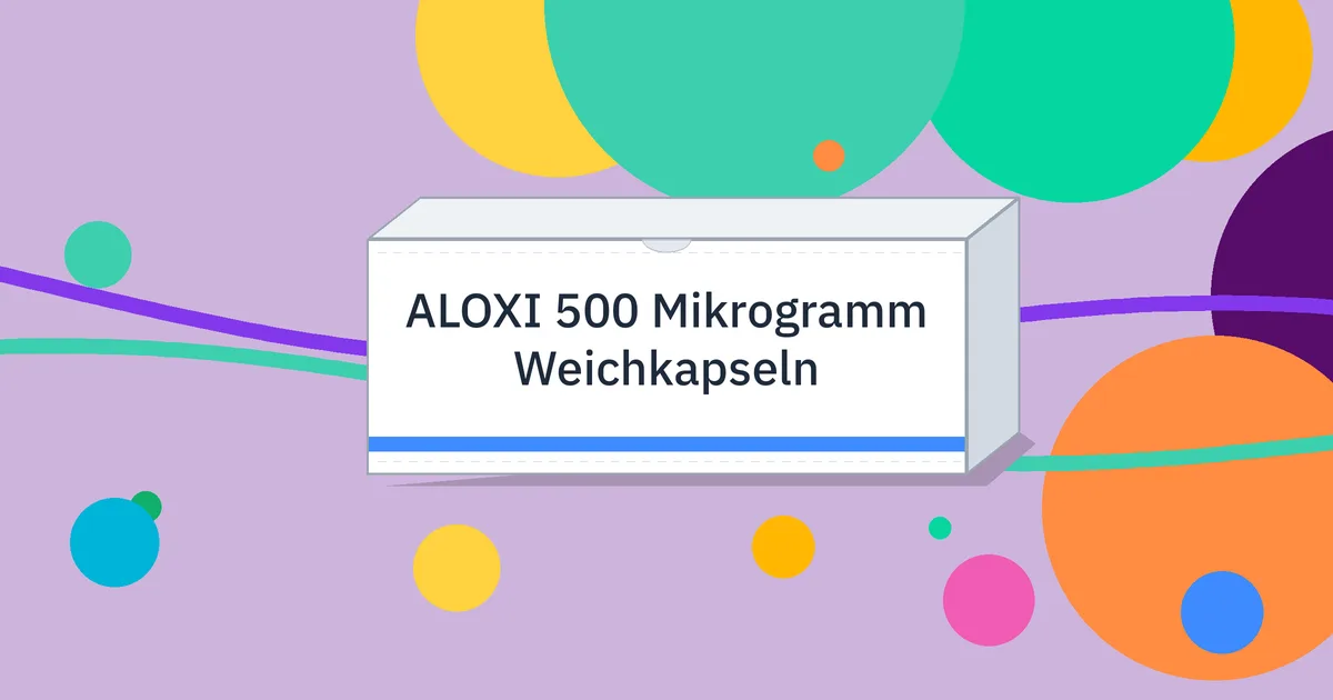 Symbolbild: Packung mit der Aufschrift ALOXI 500 Mikrogramm Weichkapseln (PZN 15745208) – Verfügbarkeit und Bezug in Apotheken in Frankfurt am Main