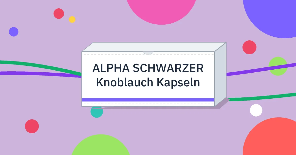 Symbolbild: Packung mit der Aufschrift ALPHA SCHWARZER Knoblauch Kapseln (PZN 17309380) – Verfügbarkeit und Bezug in Apotheken in Frankfurt am Main