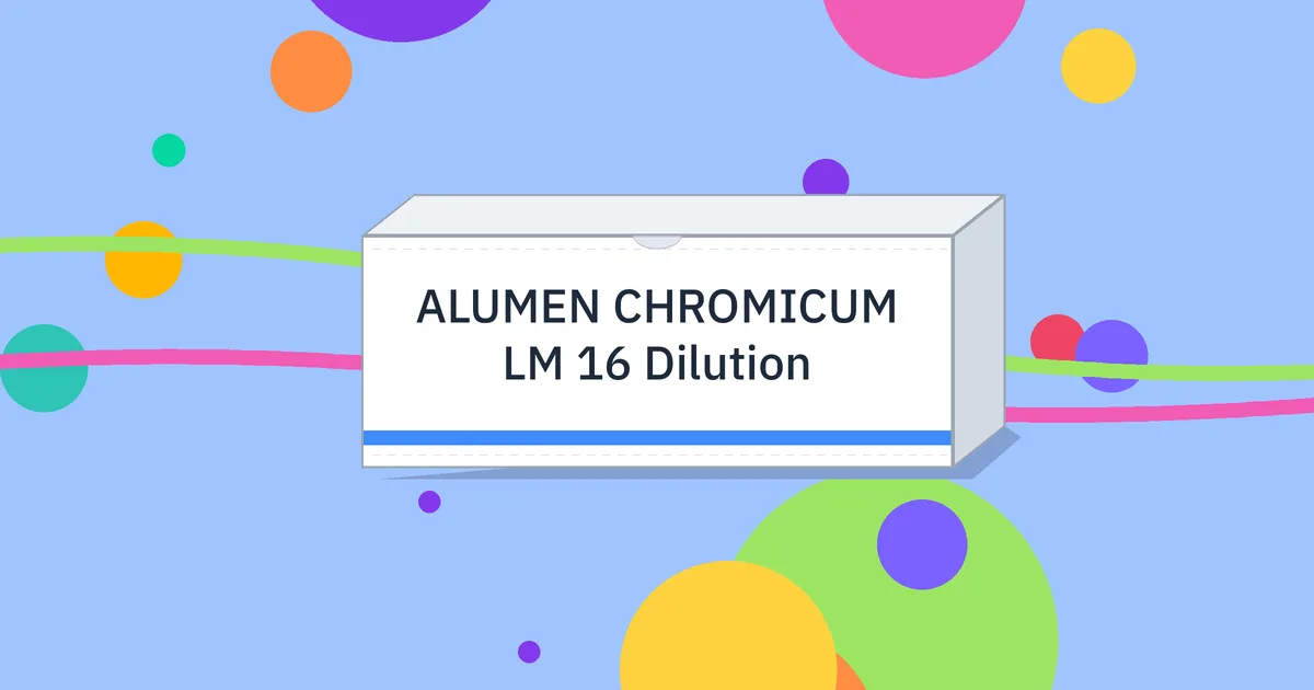 Symbolbild: Packung mit der Aufschrift ALUMEN CHROMICUM LM 16 Dilution (PZN 13315805) – Verfügbarkeit und Bezug in Apotheken in Frankfurt am Main