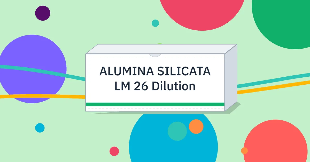 Symbolbild: Packung mit der Aufschrift ALUMINA SILICATA LM 26 Dilution (PZN 12759078) – Verfügbarkeit und Bezug in Apotheken in Frankfurt am Main
