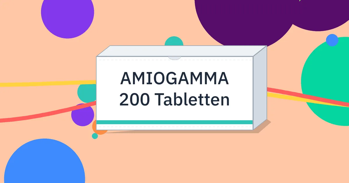 Symbolbild: Packung mit der Aufschrift AMIOGAMMA 200 Tabletten (PZN 00990528) – Verfügbarkeit und Bezug in Apotheken in Frankfurt am Main