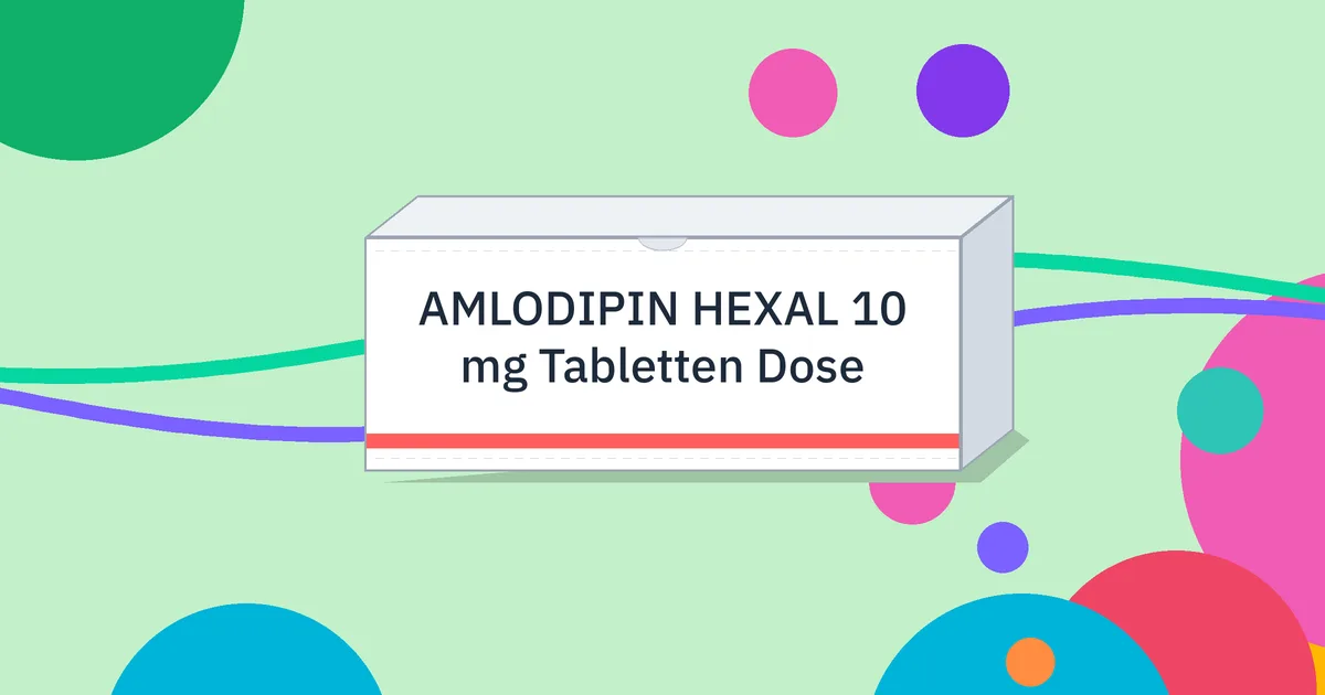 Symbolbild: Packung mit der Aufschrift AMLODIPIN HEXAL 10 mg Tabletten Dose (PZN 17420545) – Verfügbarkeit und Bezug in Apotheken in Frankfurt am Main