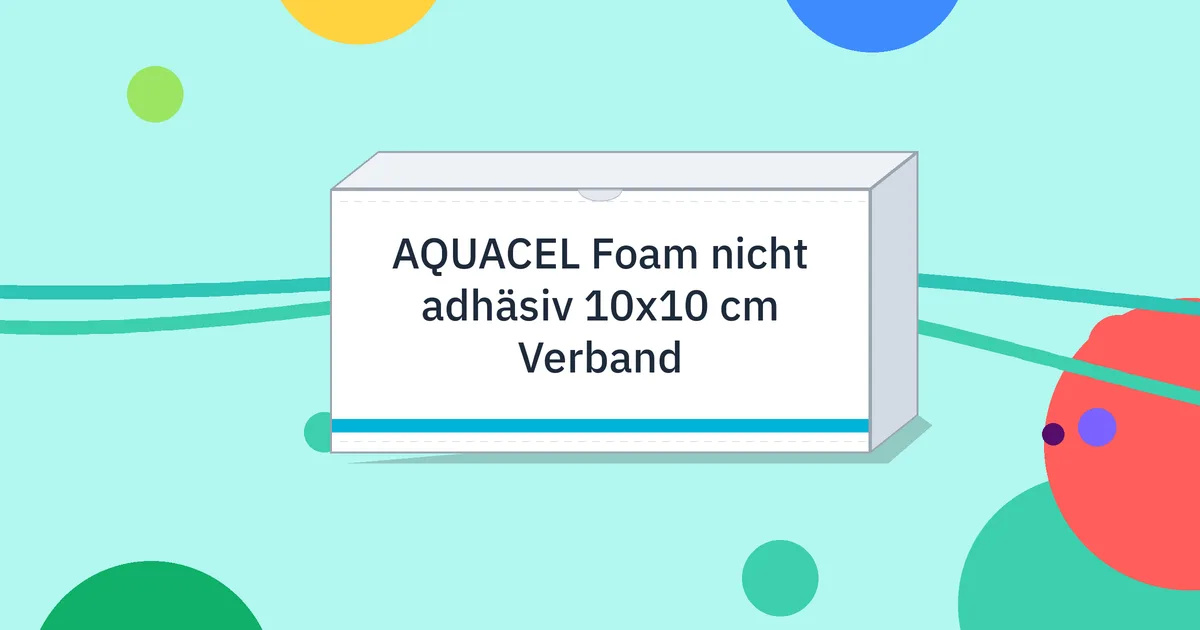 Symbolbild: Packung mit der Aufschrift AQUACEL Foam nicht adhäsiv 10x10 cm Verband (PZN 12564794) – Verfügbarkeit und Bezug in Apotheken in Frankfurt am Main
