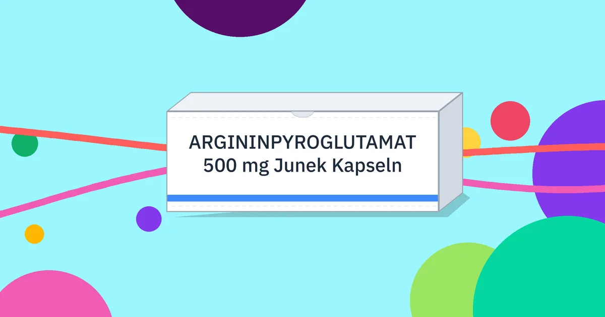 Symbolbild: Packung mit der Aufschrift ARGININPYROGLUTAMAT 500 mg Junek Kapseln (PZN 00138253) – Verfügbarkeit und Bezug in Apotheken in Frankfurt am Main