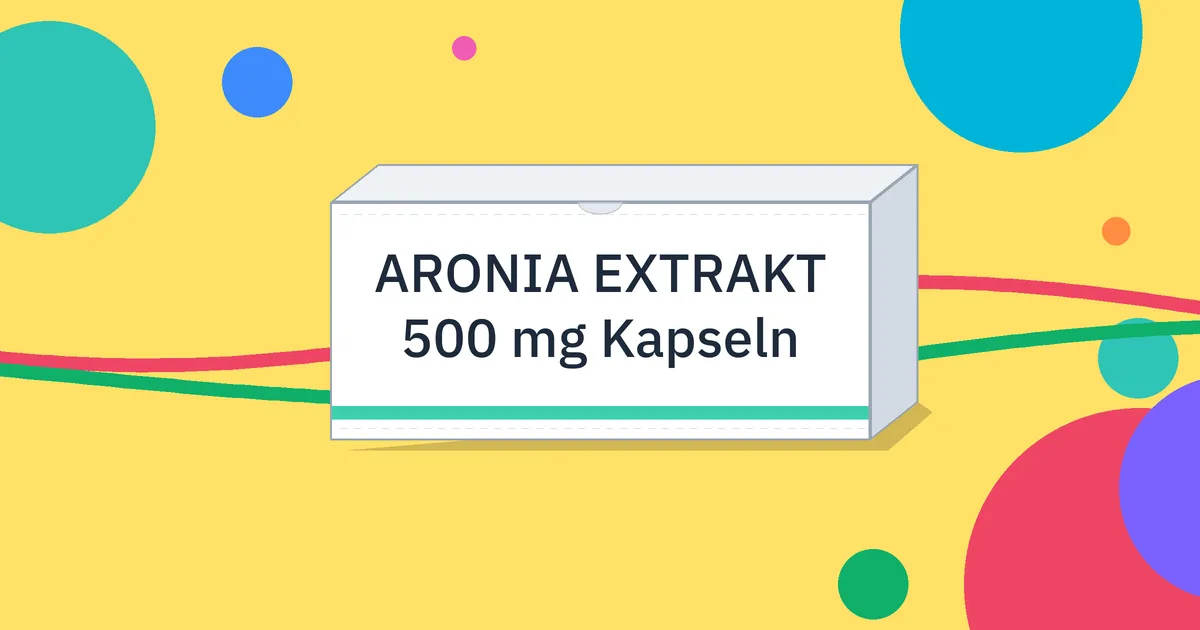 Symbolbild: Packung mit der Aufschrift ARONIA EXTRAKT 500 mg Kapseln (PZN 09693513) – Verfügbarkeit und Bezug in Apotheken in Frankfurt am Main
