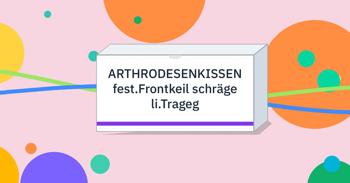 Symbolbild: Packung mit der Aufschrift ARTHRODESENKISSEN fest.Frontkeil schräge li.Trageg (PZN 05956938) – Verfügbarkeit und Bezug in Apotheken in Frankfurt am Main