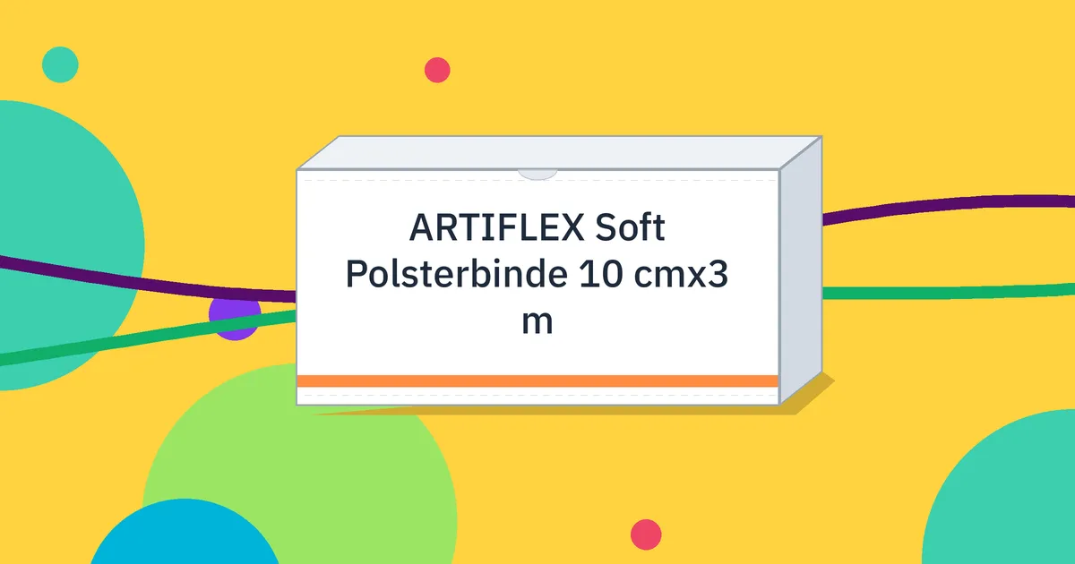 Symbolbild: Packung mit der Aufschrift ARTIFLEX Soft Polsterbinde 10 cmx3 m (PZN 11606786) – Verfügbarkeit und Bezug in Apotheken in Frankfurt am Main