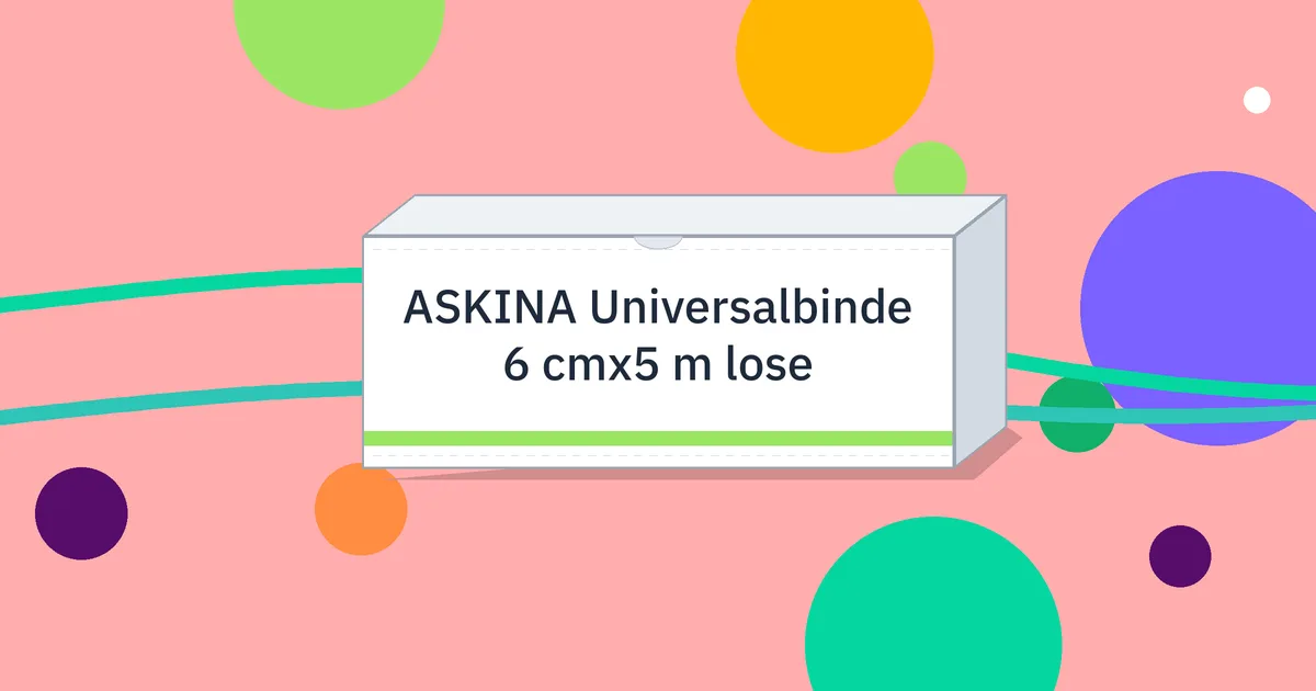 Symbolbild: Packung mit der Aufschrift ASKINA Universalbinde 6 cmx5 m lose (PZN 12736433) – Verfügbarkeit und Bezug in Apotheken in Frankfurt am Main