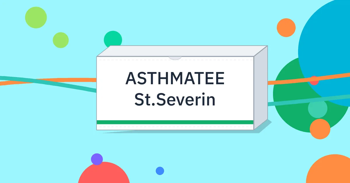 Symbolbild: Packung mit der Aufschrift ASTHMATEE St.Severin (PZN 18263094) – Verfügbarkeit und Bezug in Apotheken in Frankfurt am Main