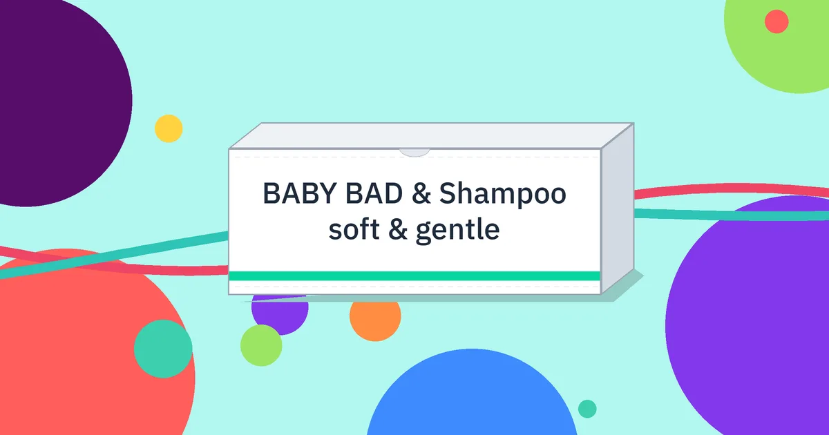 Symbolbild: Packung mit der Aufschrift BABY BAD & Shampoo soft & gentle (PZN 14154818) – Verfügbarkeit und Bezug in Apotheken in Frankfurt am Main