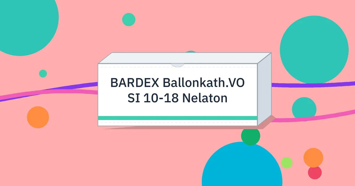 Symbolbild: Packung mit der Aufschrift BARDEX Ballonkath.VO SI 10-18 Nelaton (PZN 02672985) – Verfügbarkeit und Bezug in Apotheken in Frankfurt am Main