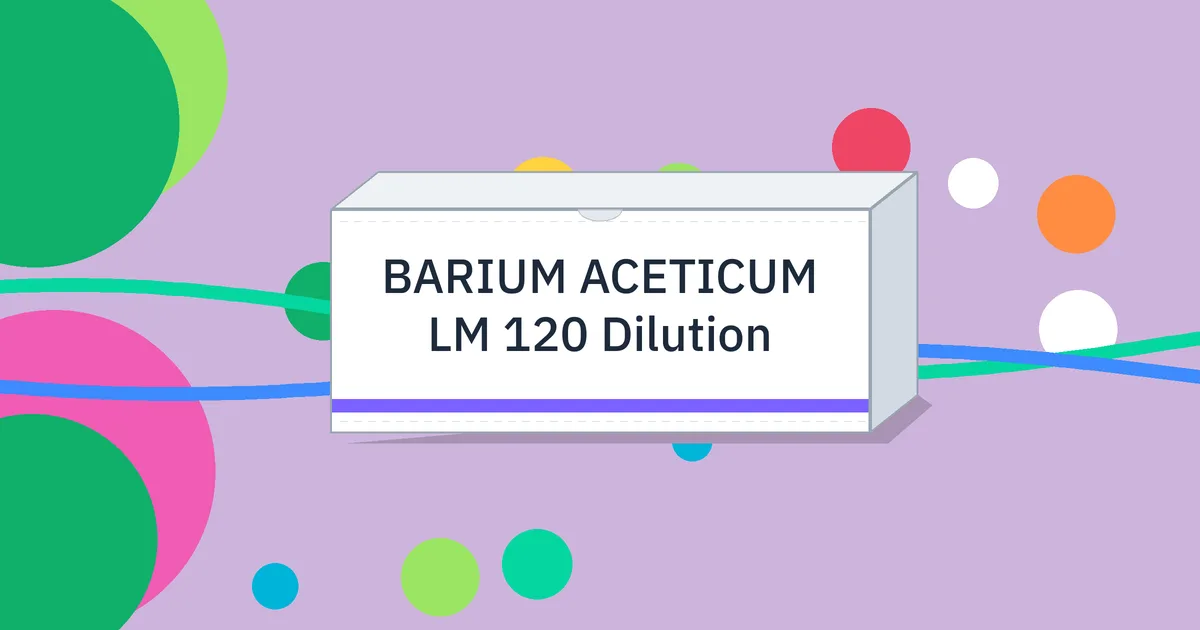 Symbolbild: Packung mit der Aufschrift BARIUM ACETICUM LM 120 Dilution (PZN 12788832) – Verfügbarkeit und Bezug in Apotheken in Frankfurt am Main