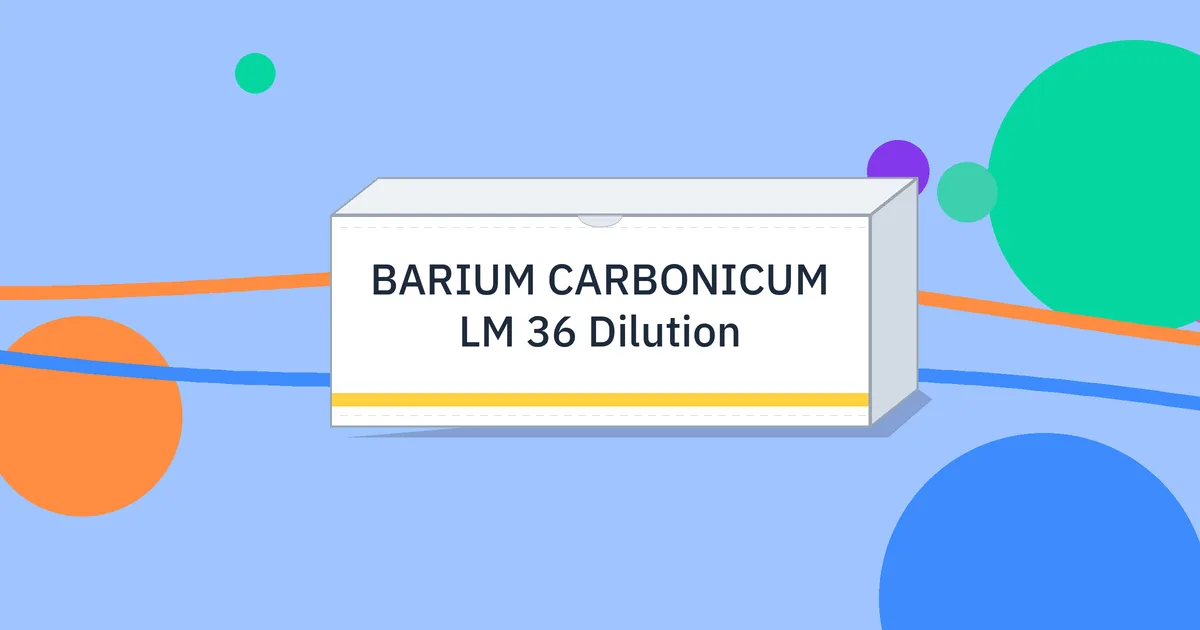 Symbolbild: Packung mit der Aufschrift BARIUM CARBONICUM LM 36 Dilution (PZN 12789168) – Verfügbarkeit und Bezug in Apotheken in Frankfurt am Main