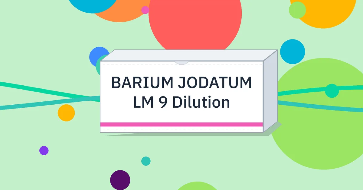 Symbolbild: Packung mit der Aufschrift BARIUM JODATUM LM 9 Dilution (PZN 12789814) – Verfügbarkeit und Bezug in Apotheken in Frankfurt am Main