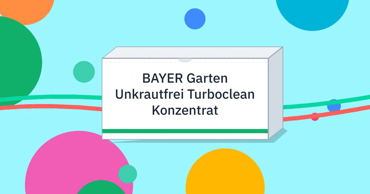 Symbolbild: Packung mit der Aufschrift BAYER Garten Unkrautfrei Turboclean Konzentrat (PZN 11360150) – Verfügbarkeit und Bezug in Apotheken in Frankfurt am Main