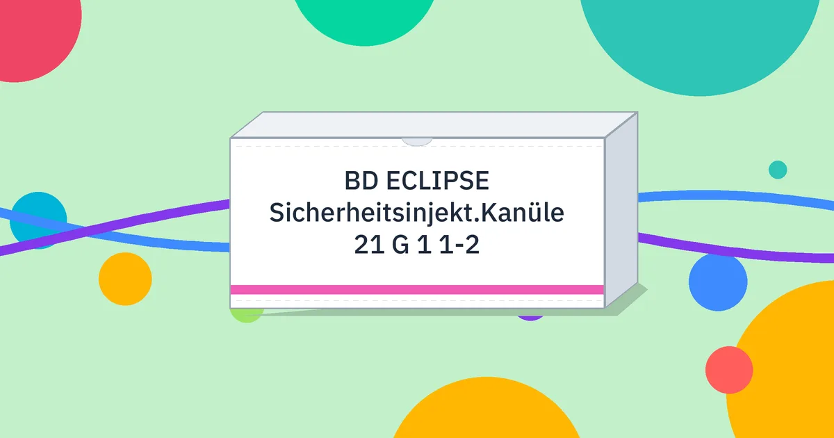 Symbolbild: Packung mit der Aufschrift BD ECLIPSE Sicherheitsinjekt.Kanüle 21 G 1 1-2 (PZN 06802870) – Verfügbarkeit und Bezug in Apotheken in Frankfurt am Main