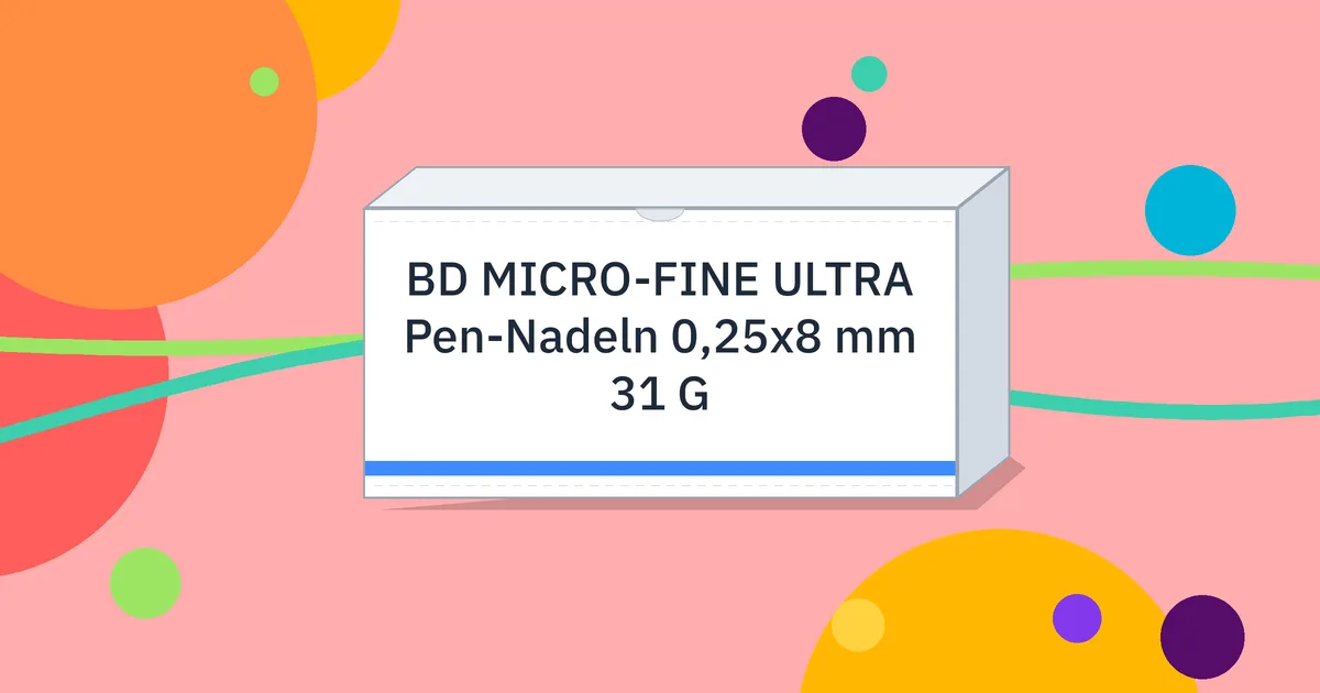 Symbolbild: Packung mit der Aufschrift BD MICRO-FINE ULTRA Pen-Nadeln 0,25x8 mm 31 G (PZN 15419549) – Verfügbarkeit und Bezug in Apotheken in Frankfurt am Main