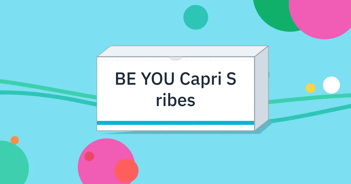 Symbolbild: Packung mit der Aufschrift BE YOU Capri S ribes (PZN 19722084) – Verfügbarkeit und Bezug in Apotheken in Frankfurt am Main