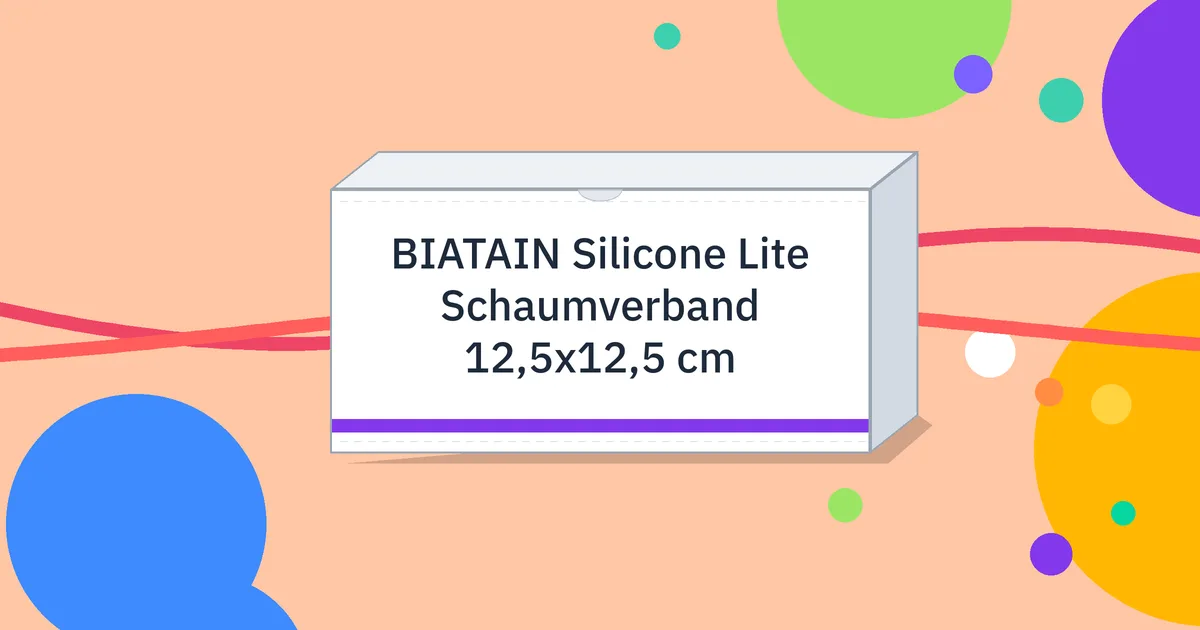 Symbolbild: Packung mit der Aufschrift BIATAIN Silicone Lite Schaumverband 12,5x12,5 cm (PZN 18125630) – Verfügbarkeit und Bezug in Apotheken in Frankfurt am Main