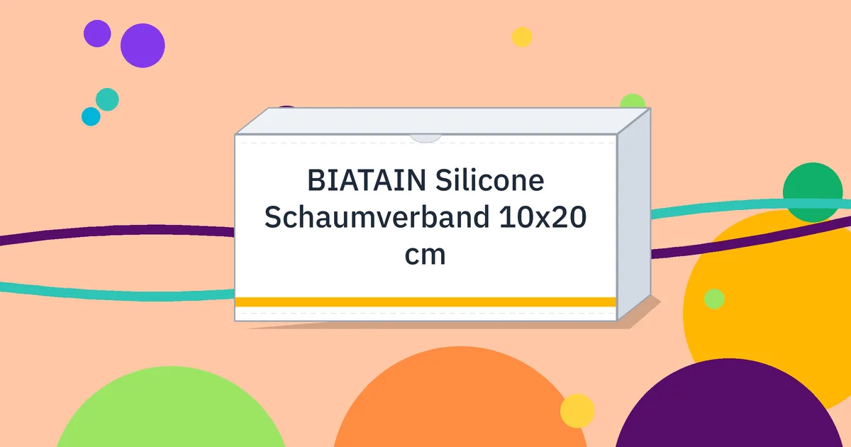 Symbolbild: Packung mit der Aufschrift BIATAIN Silicone Schaumverband 10x20 cm (PZN 12425940) – Verfügbarkeit und Bezug in Apotheken in Frankfurt am Main