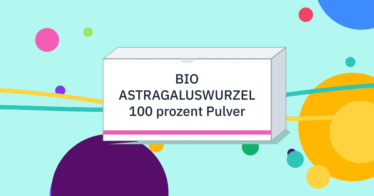 Symbolbild: Packung mit der Aufschrift BIO ASTRAGALUSWURZEL 100 prozent Pulver (PZN 18959163) – Verfügbarkeit und Bezug in Apotheken in Frankfurt am Main