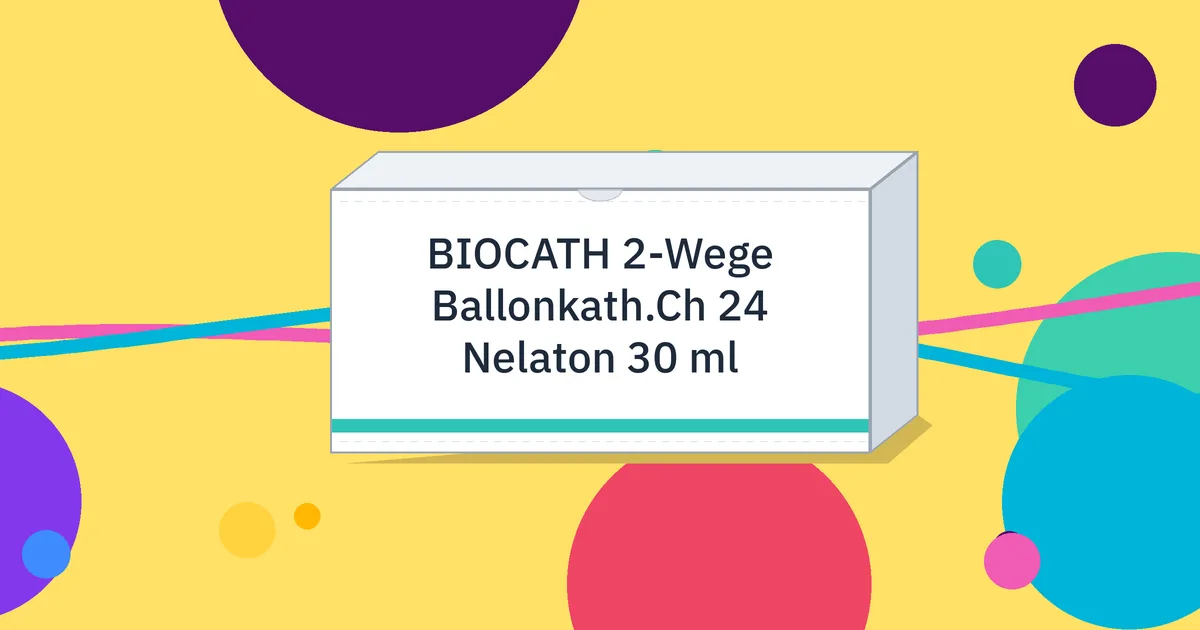 Symbolbild: Packung mit der Aufschrift BIOCATH 2-Wege Ballonkath.Ch 24 Nelaton 30 ml (PZN 04762422) – Verfügbarkeit und Bezug in Apotheken in Frankfurt am Main