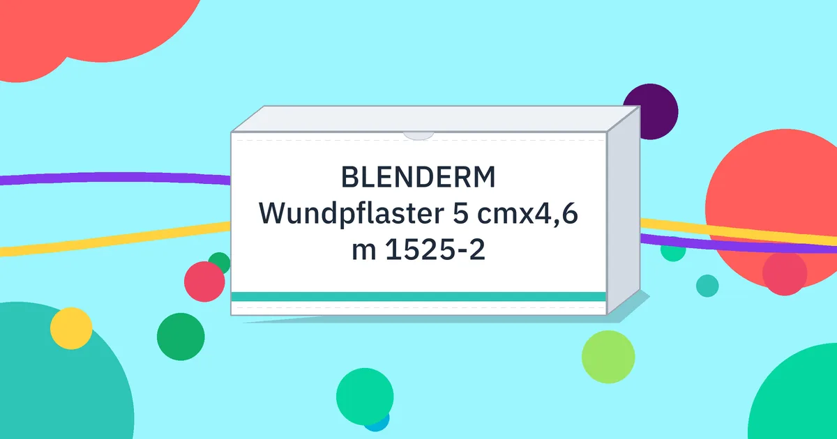 Symbolbild: Packung mit der Aufschrift BLENDERM Wundpflaster 5 cmx4,6 m 1525-2 (PZN 05867057) – Verfügbarkeit und Bezug in Apotheken in Frankfurt am Main