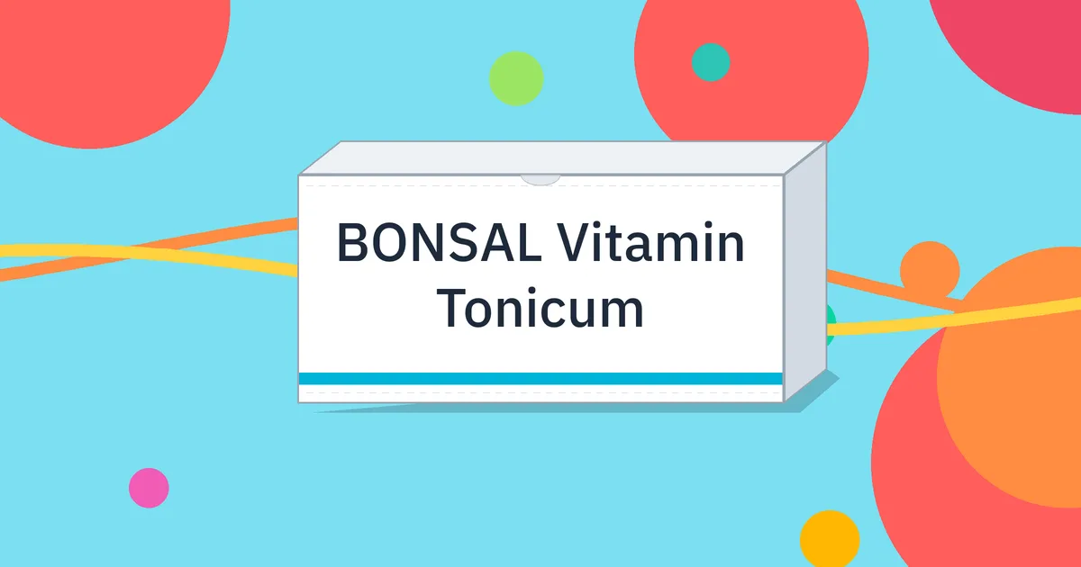 Symbolbild: Packung mit der Aufschrift BONSAL Vitamin Tonicum (PZN 01521066) – Verfügbarkeit und Bezug in Apotheken in Frankfurt am Main