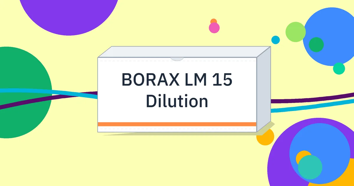 Symbolbild: Packung mit der Aufschrift BORAX LM 15 Dilution (PZN 12796145) – Verfügbarkeit und Bezug in Apotheken in Frankfurt am Main