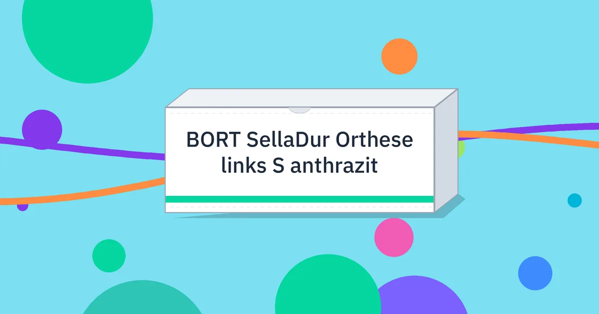 Symbolbild: Packung mit der Aufschrift BORT SellaDur Orthese links S anthrazit (PZN 09444218) – Verfügbarkeit und Bezug in Apotheken in Frankfurt am Main