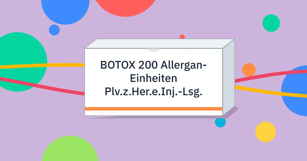 Symbolbild: Packung mit der Aufschrift BOTOX 200 Allergan-Einheiten Plv.z.Her.e.Inj.-Lsg. (PZN 19444099) – Verfügbarkeit und Bezug in Apotheken in Frankfurt am Main