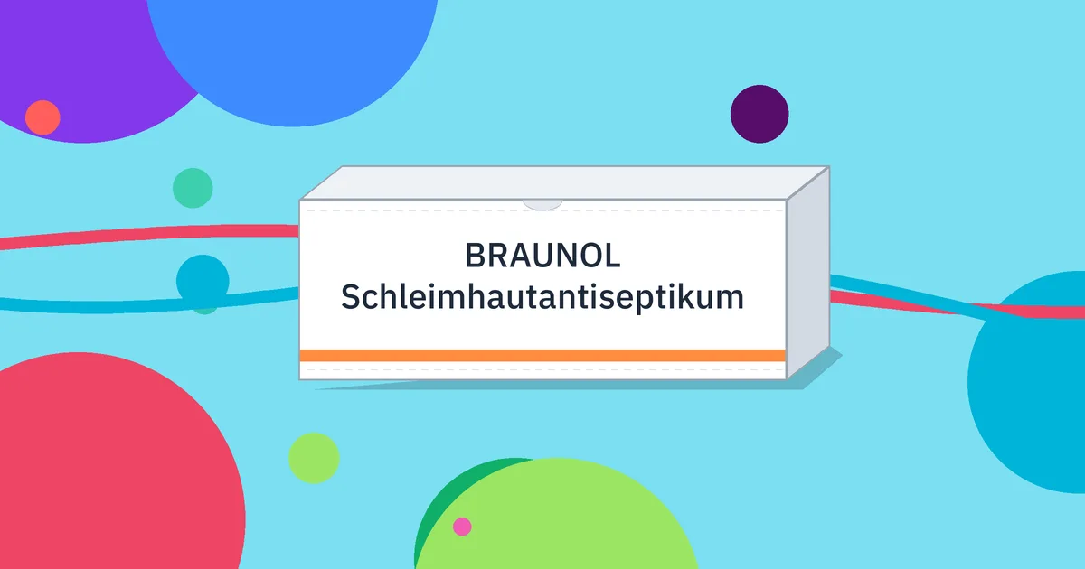 Symbolbild: Packung mit der Aufschrift BRAUNOL Schleimhautantiseptikum (PZN 01588739) – Verfügbarkeit und Bezug in Apotheken in Frankfurt am Main