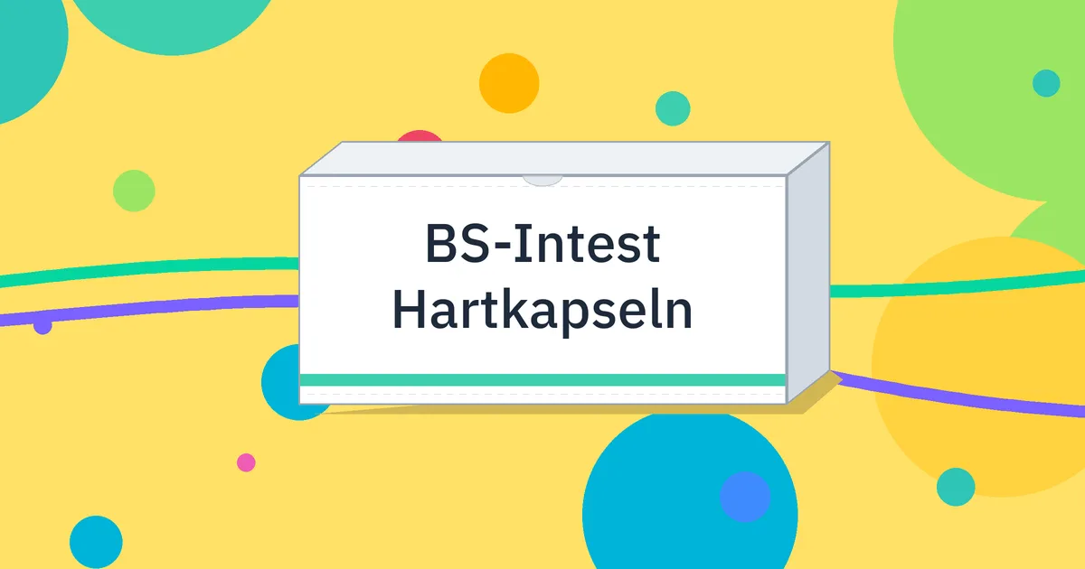 Symbolbild: Packung mit der Aufschrift BS-Intest Hartkapseln (PZN 20348337) – Verfügbarkeit und Bezug in Apotheken in Frankfurt am Main