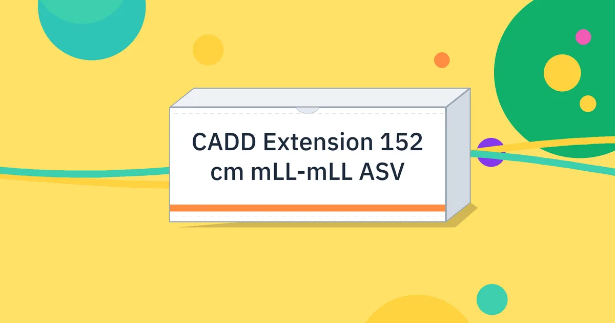 Symbolbild: Packung mit der Aufschrift CADD Extension 152 cm mLL-mLL ASV (PZN 16803971) – Verfügbarkeit und Bezug in Apotheken in Frankfurt am Main