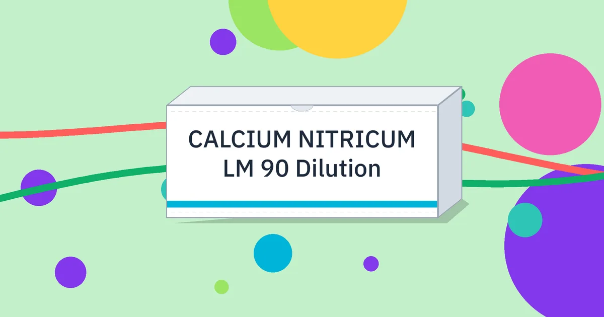 Symbolbild: Packung mit der Aufschrift CALCIUM NITRICUM LM 90 Dilution (PZN 13410047) – Verfügbarkeit und Bezug in Apotheken in Frankfurt am Main
