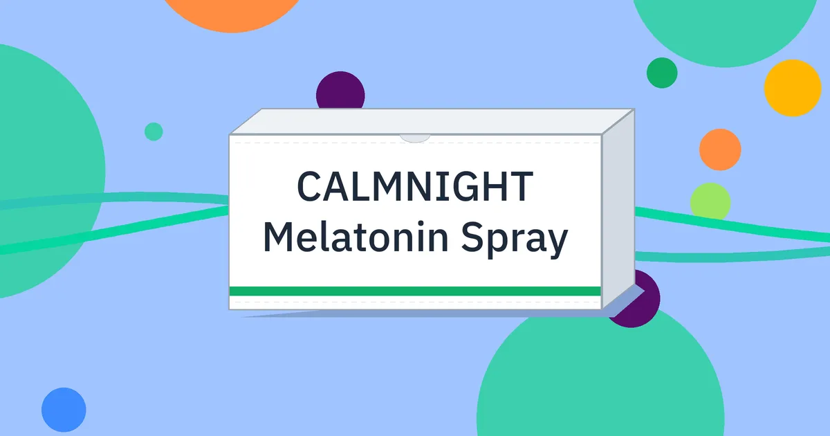 Symbolbild: Packung mit der Aufschrift CALMNIGHT Melatonin Spray (PZN 18413211) – Verfügbarkeit und Bezug in Apotheken in Frankfurt am Main