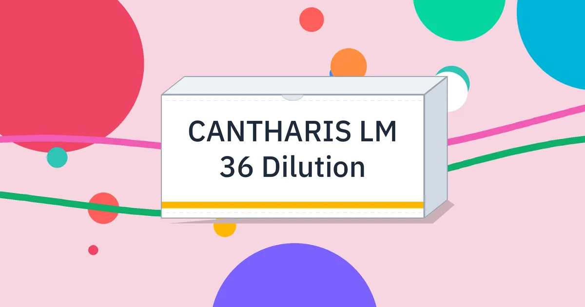Symbolbild: Packung mit der Aufschrift CANTHARIS LM 36 Dilution (PZN 12808405) – Verfügbarkeit und Bezug in Apotheken in Frankfurt am Main