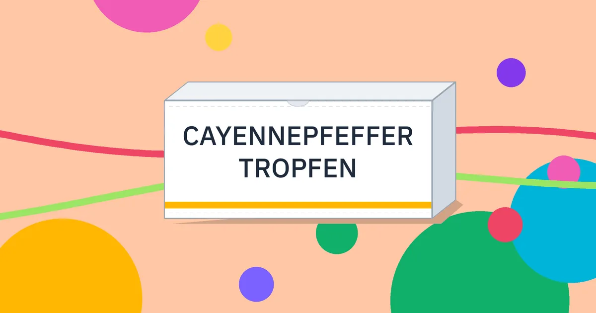 Symbolbild: Packung mit der Aufschrift CAYENNEPFEFFER TROPFEN (PZN 14283289) – Verfügbarkeit und Bezug in Apotheken in Frankfurt am Main