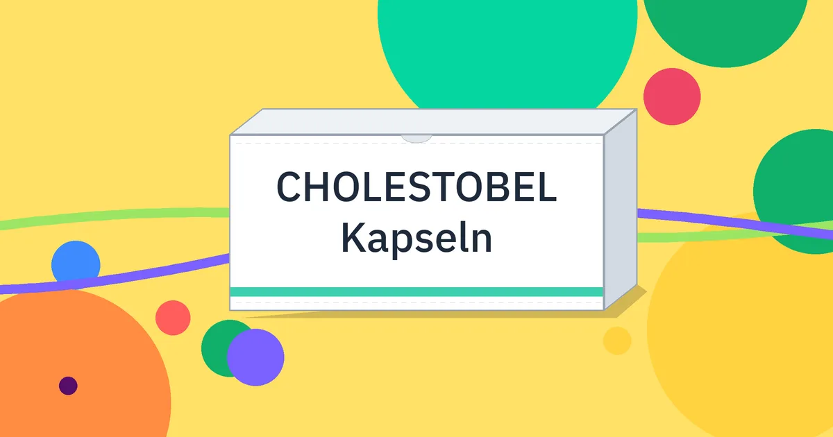 Symbolbild: Packung mit der Aufschrift CHOLESTOBEL Kapseln (PZN 16575949) – Verfügbarkeit und Bezug in Apotheken in Frankfurt am Main