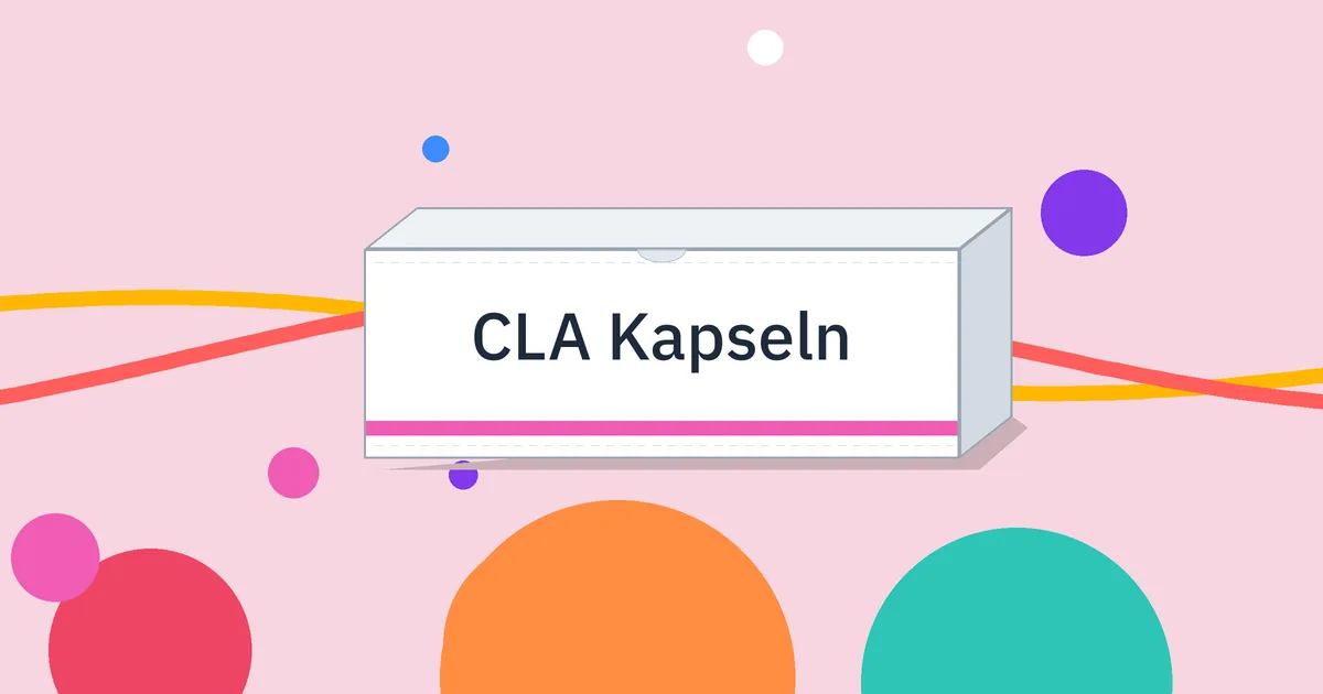 Symbolbild: Packung mit der Aufschrift CLA Kapseln (PZN 07583418) – Verfügbarkeit und Bezug in Apotheken in Frankfurt am Main