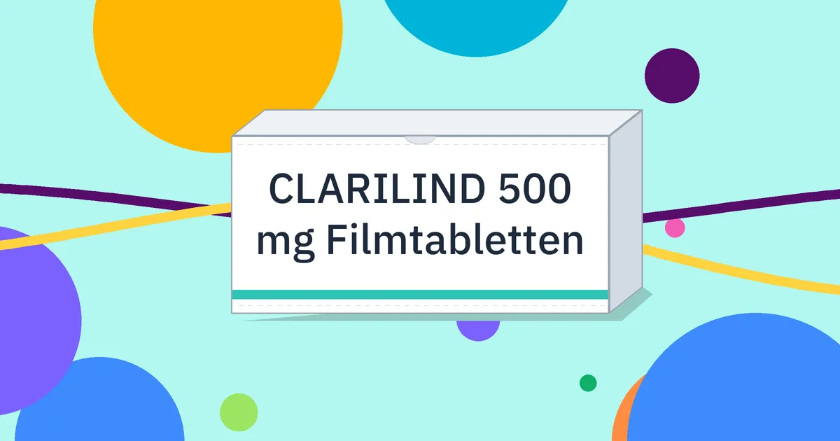 Symbolbild: Packung mit der Aufschrift CLARILIND 500 mg Filmtabletten (PZN 04531289) – Verfügbarkeit und Bezug in Apotheken in Frankfurt am Main