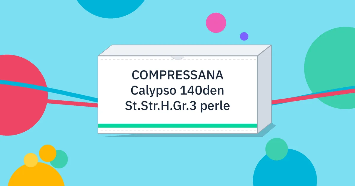 Symbolbild: Packung mit der Aufschrift COMPRESSANA Calypso 140den St.Str.H.Gr.3 perle (PZN 11217607) – Verfügbarkeit und Bezug in Apotheken in Frankfurt am Main