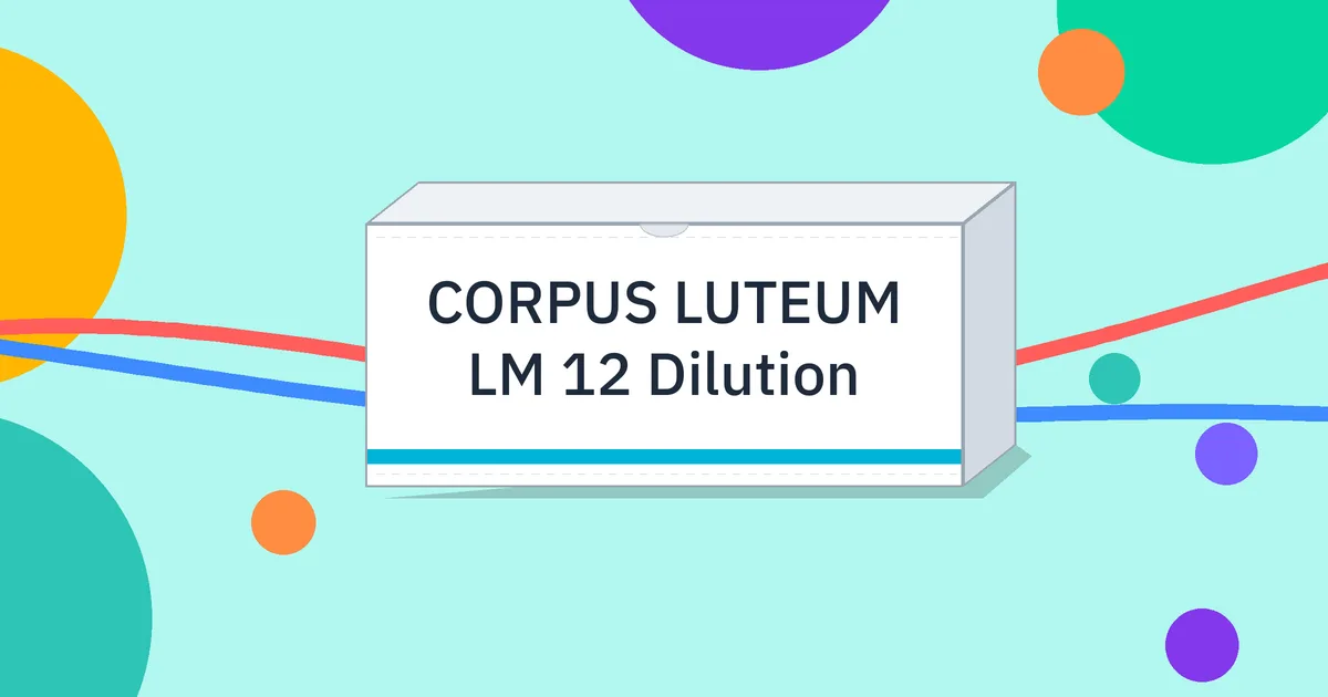 Symbolbild: Packung mit der Aufschrift CORPUS LUTEUM LM 12 Dilution (PZN 09651058) – Verfügbarkeit und Bezug in Apotheken in Frankfurt am Main