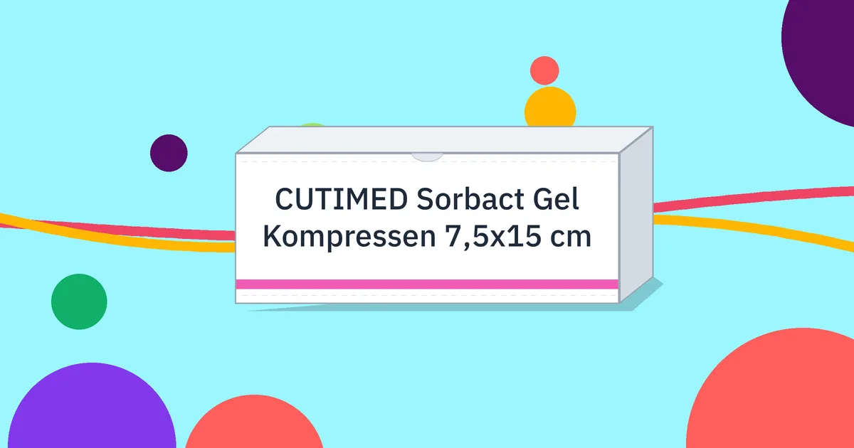 Symbolbild: Packung mit der Aufschrift CUTIMED Sorbact Gel Kompressen 7,5x15 cm (PZN 20610686) – Verfügbarkeit und Bezug in Apotheken in Frankfurt am Main
