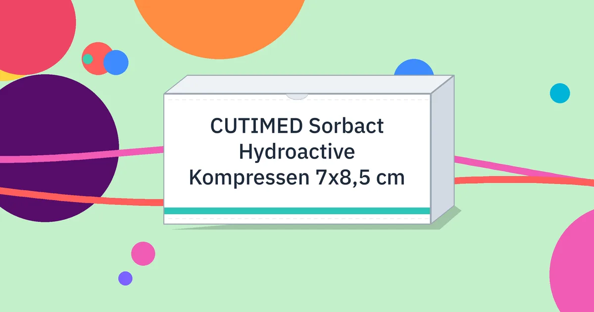 Symbolbild: Packung mit der Aufschrift CUTIMED Sorbact Hydroactive Kompressen 7x8,5 cm (PZN 17310934) – Verfügbarkeit und Bezug in Apotheken in Frankfurt am Main