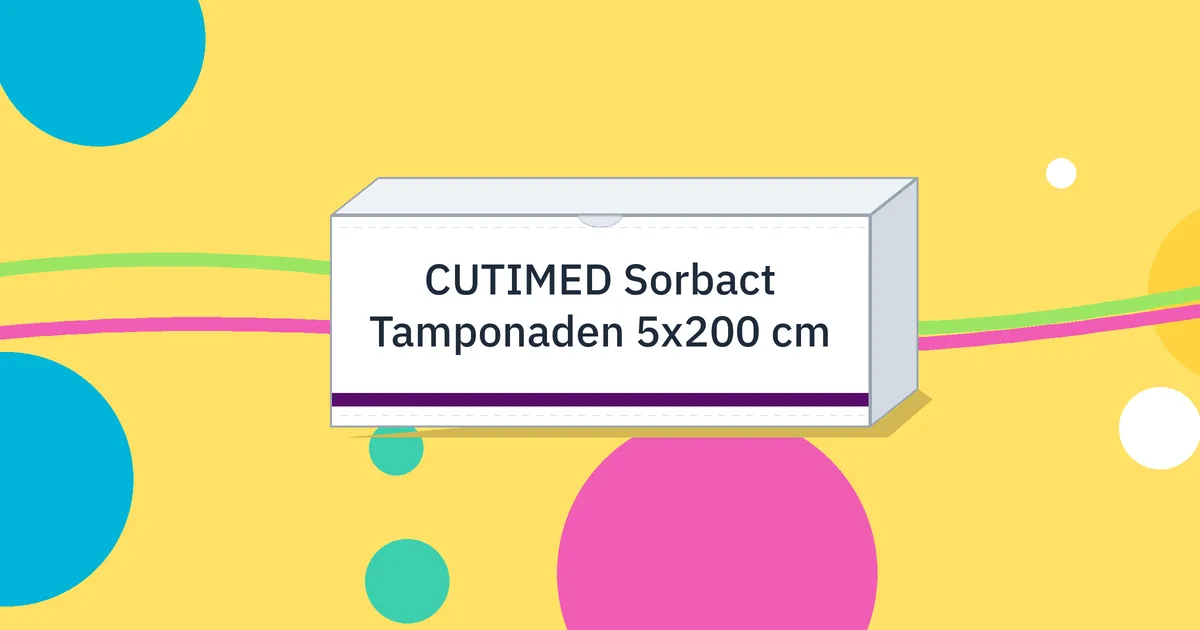 Symbolbild: Packung mit der Aufschrift CUTIMED Sorbact Tamponaden 5x200 cm (PZN 12449053) – Verfügbarkeit und Bezug in Apotheken in Frankfurt am Main