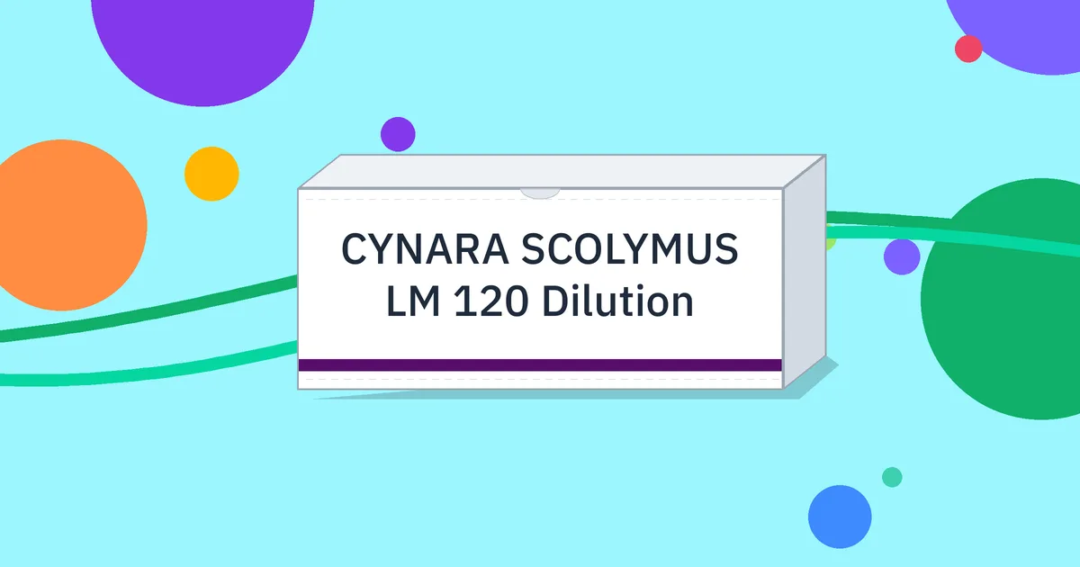 Symbolbild: Packung mit der Aufschrift CYNARA SCOLYMUS LM 120 Dilution (PZN 13459898) – Verfügbarkeit und Bezug in Apotheken in Frankfurt am Main